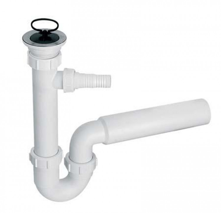 Купити Сифон для кухонной мойки с подключением к стиральной машине со сливом 11/2х70 мм HC7HC15 ...